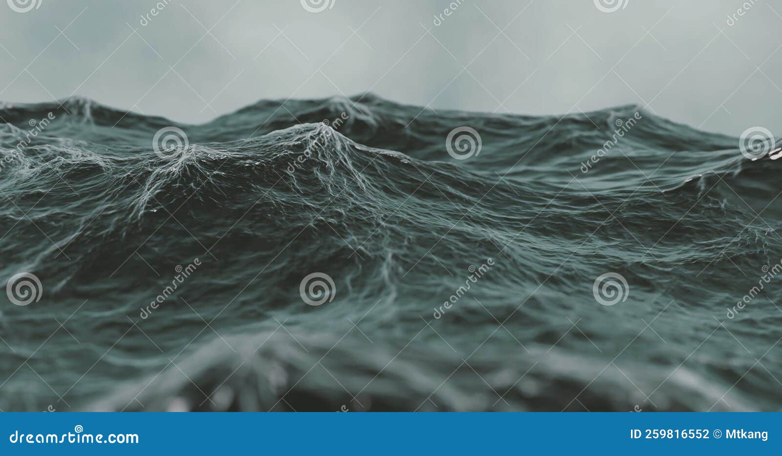 3d Render of Choppy Rough Sea with Waves in Storm Water Stock ...