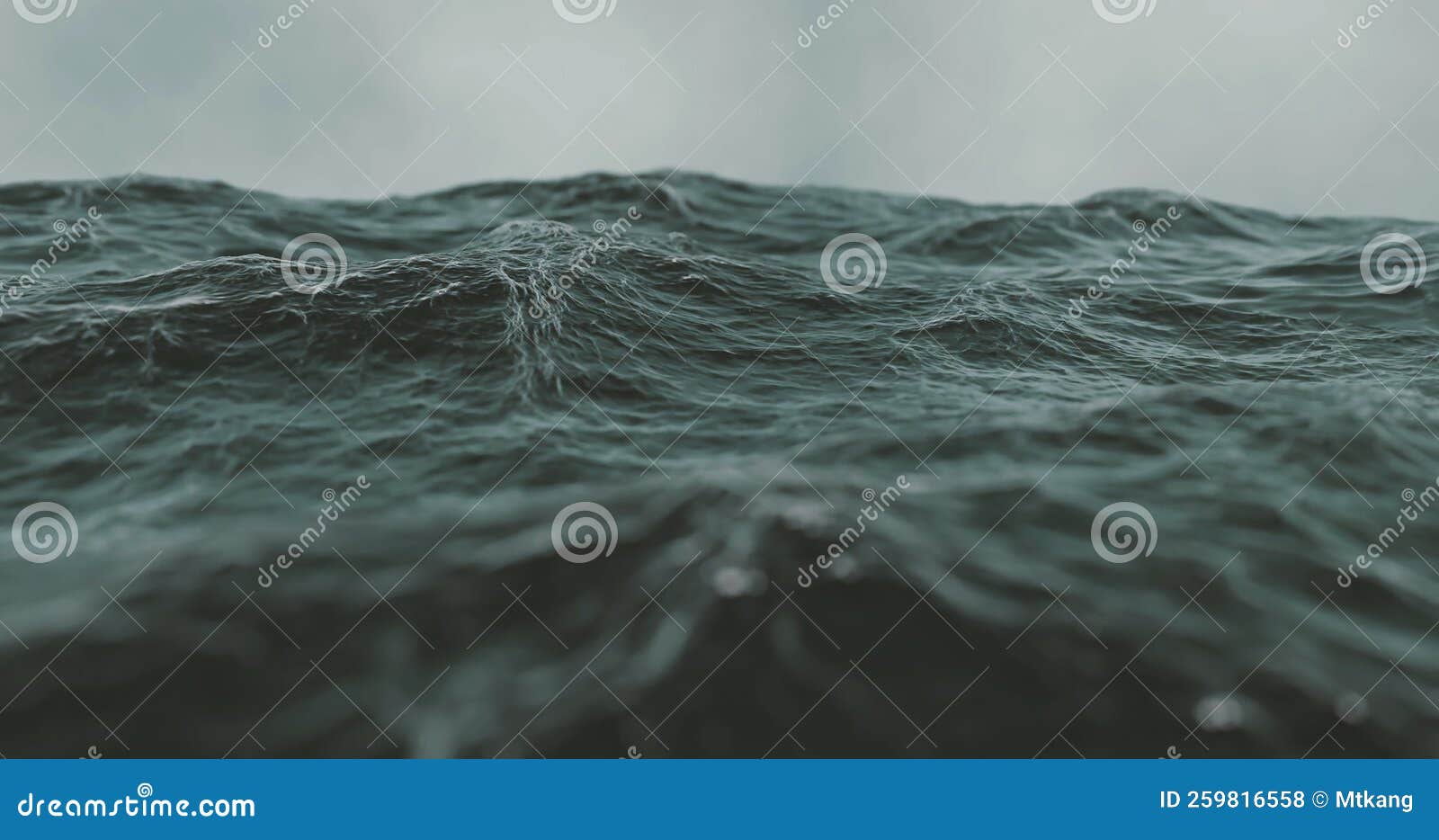 3d Render of Choppy Rough Sea with Waves in Storm Water Stock ...