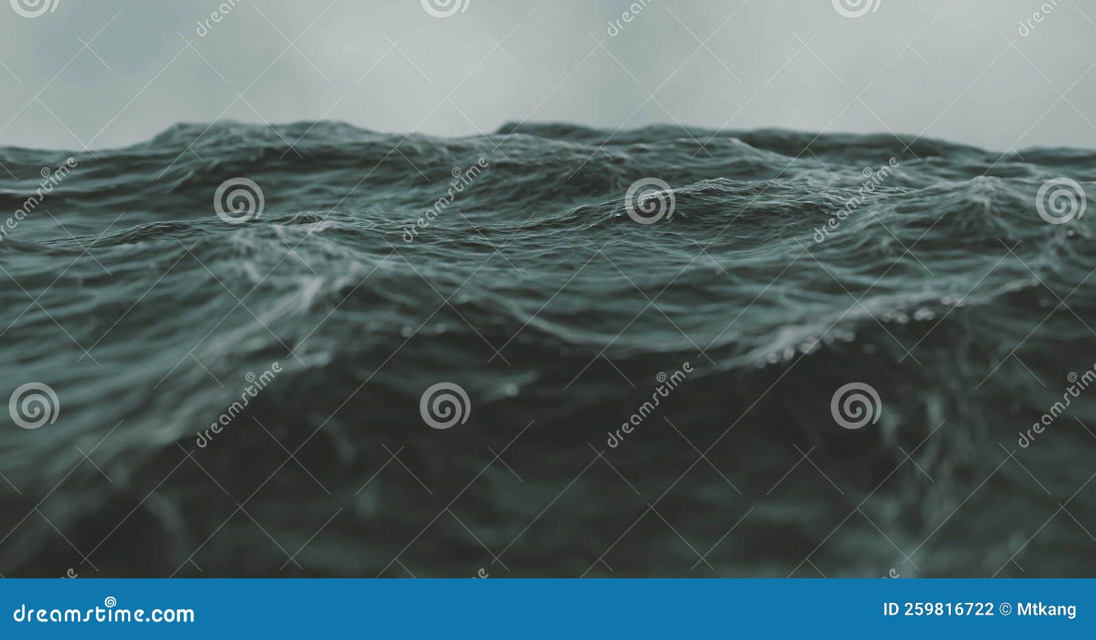 3d Render of Choppy Rough Sea with Waves in Storm Water Stock ...