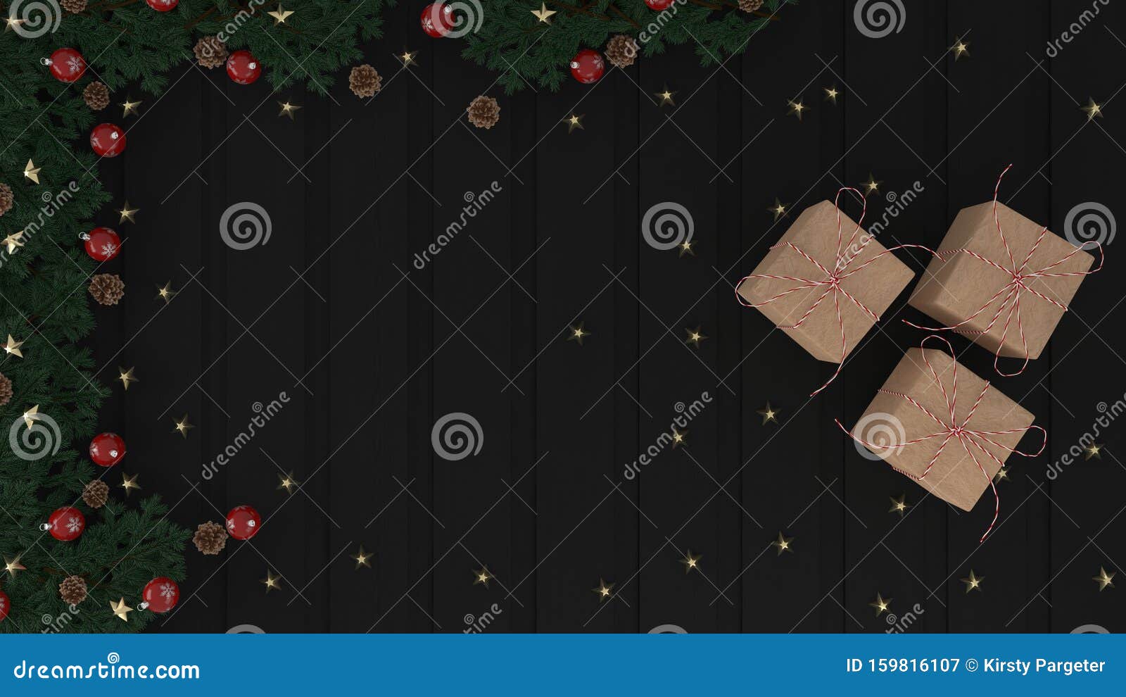 3d Render Christmas Background Stock Illustration - Illustration of ...