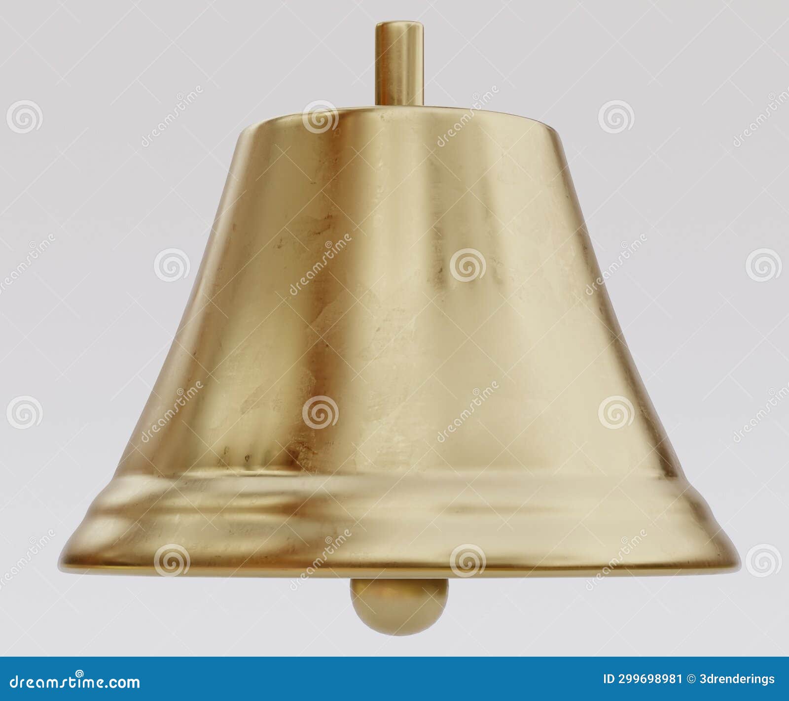3D Render of Christmas Bell Stock Illustration - Illustration of church ...