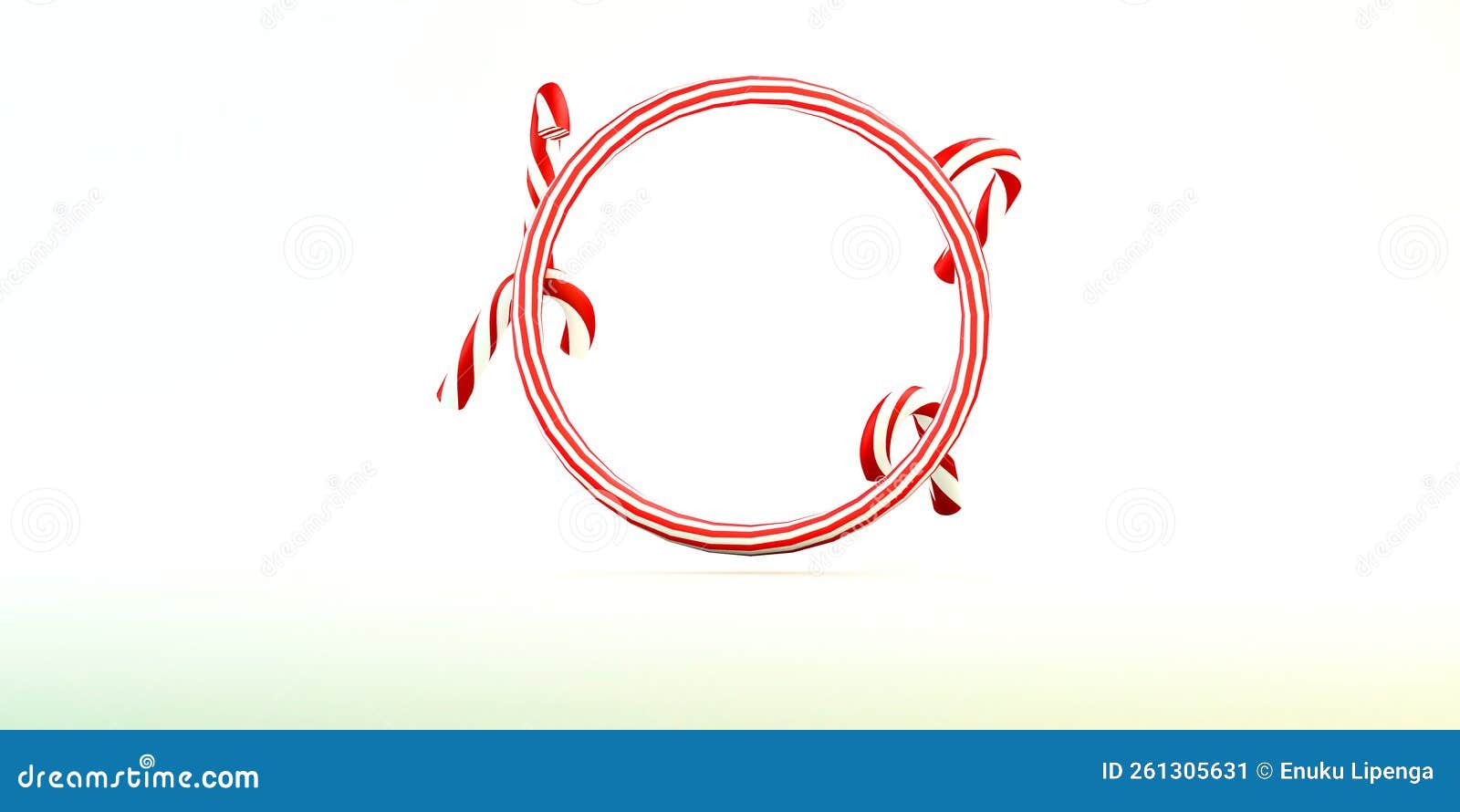 3D Render Christmas Candy Canes Flying Stock Illustration ...