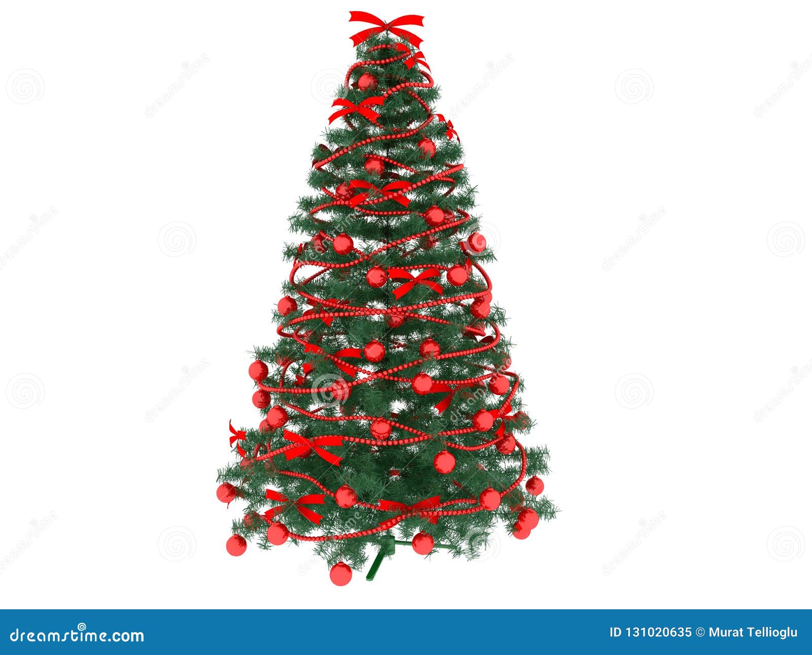 3d Render of Christmas Pine Tree Stock Illustration - Illustration of ...