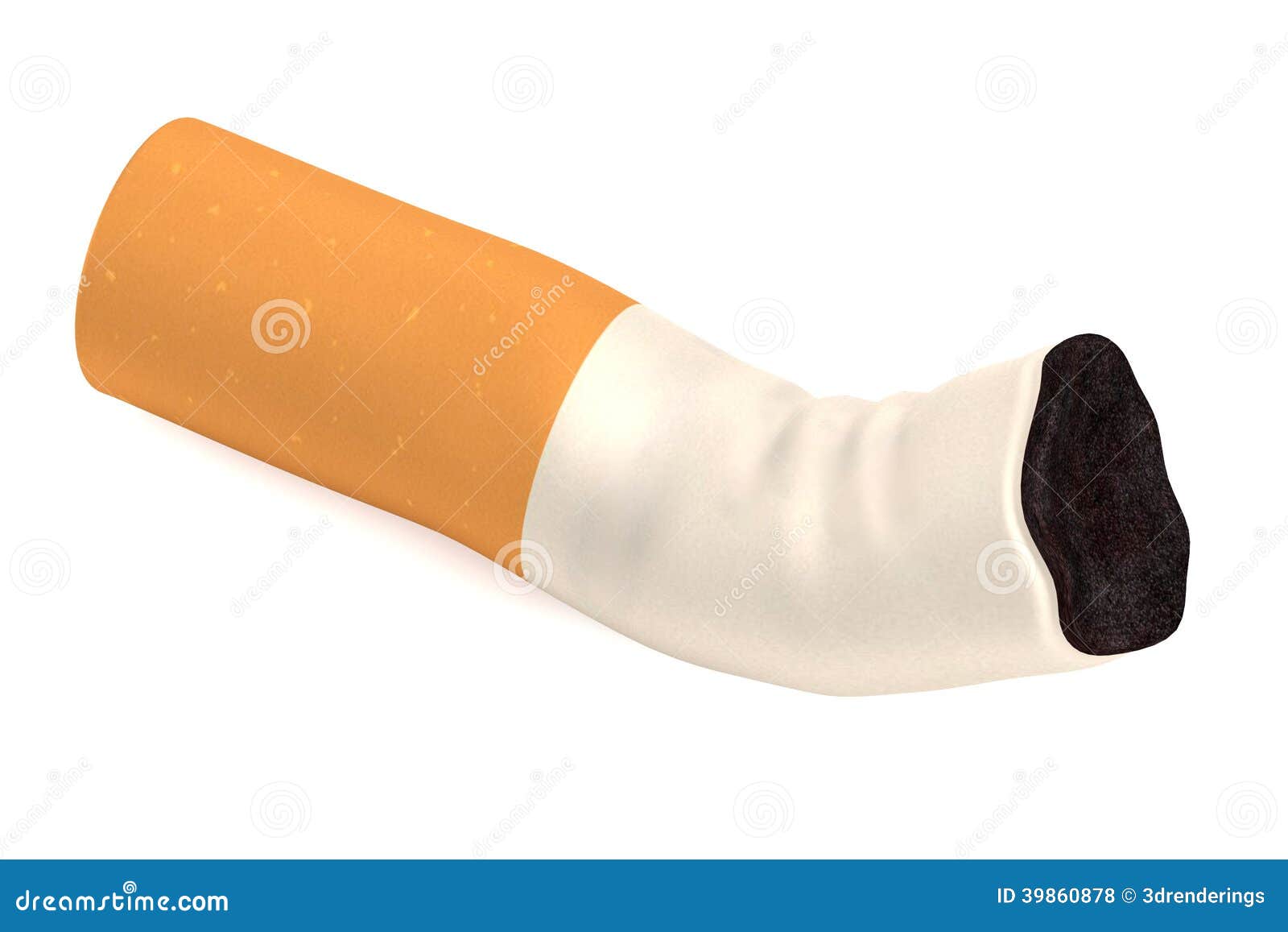3d render of cigarette end stock illustration. Illustration of cartoon ...
