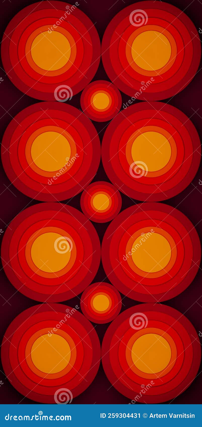 3d Render of a Circles with Different Colors, 3d Illustration Stock ...