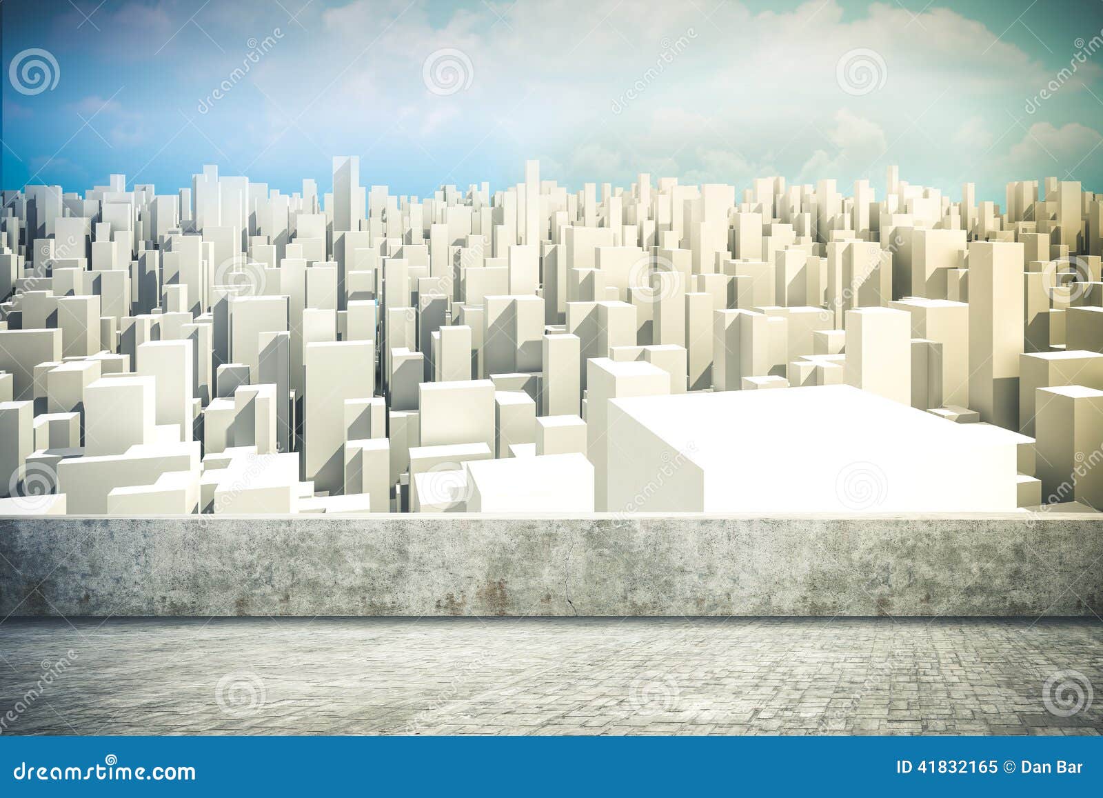 3d render of city skyline stock illustration. Illustration of business ...