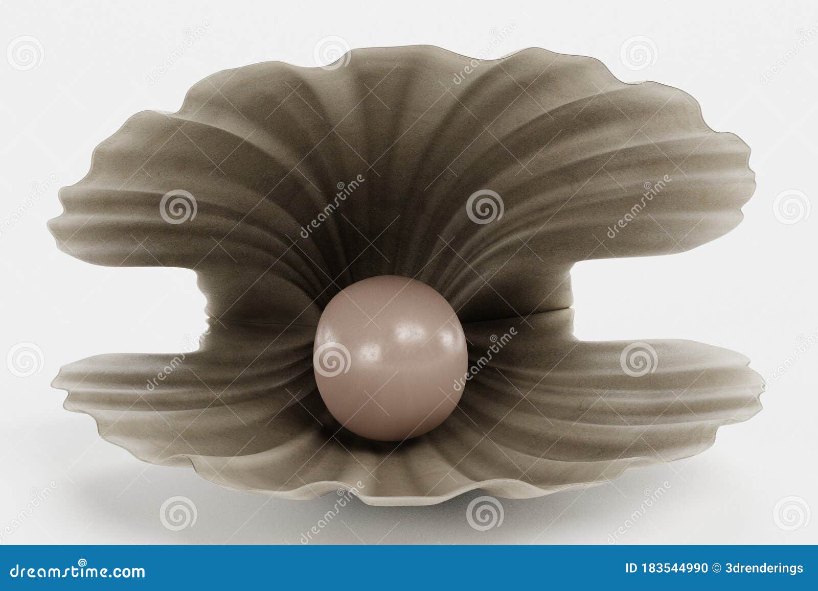 3D render of with Pearl stock illustration. Illustration of jewel ...