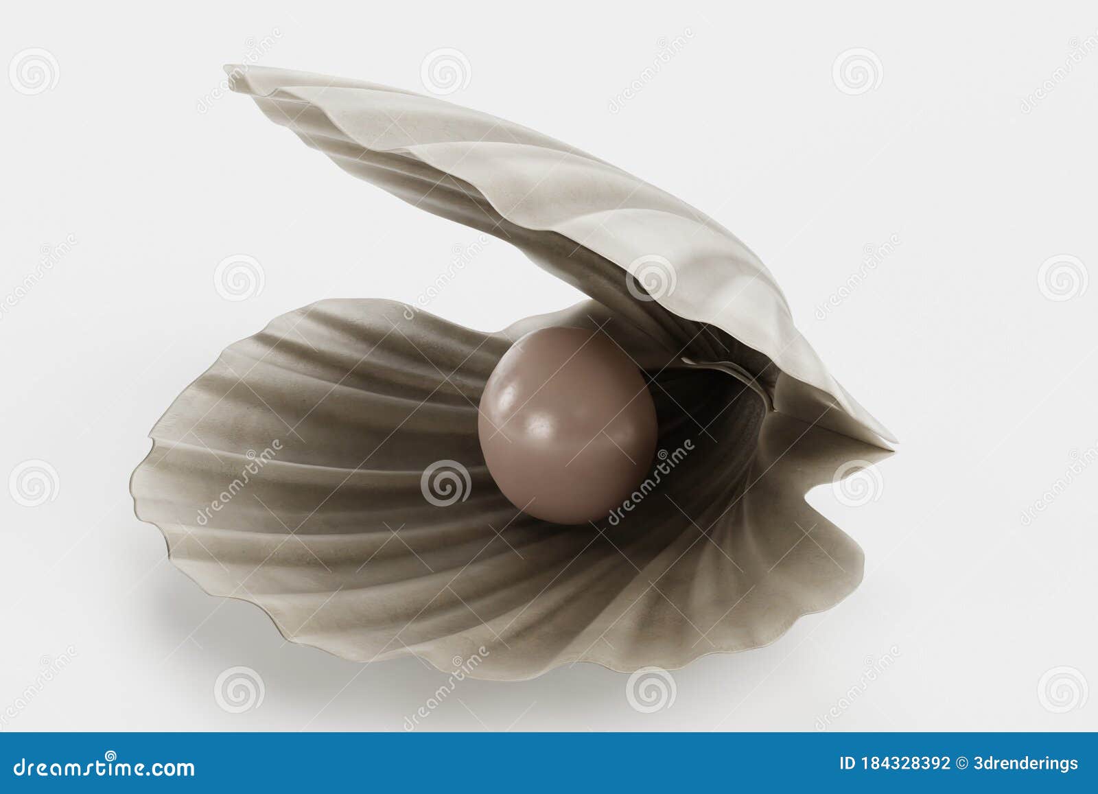 3D render of with Pearl stock illustration. Illustration of aquatic ...