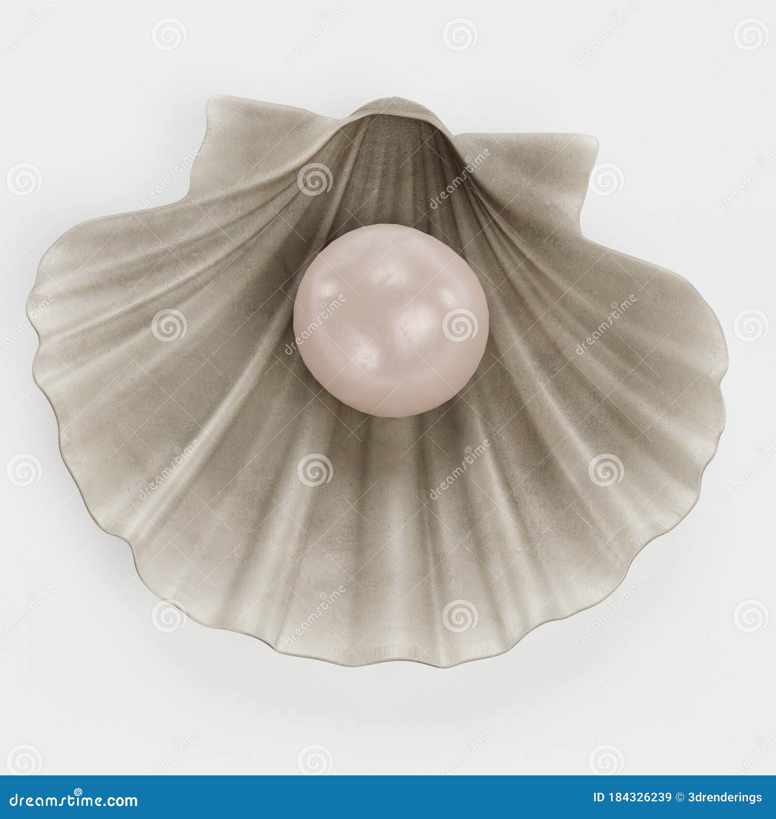 3D render of with Pearl stock illustration. Illustration of gift ...