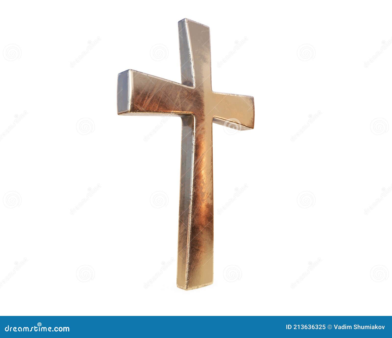3d Render Classic Shape Simple Cross Stock Illustration - Illustration ...
