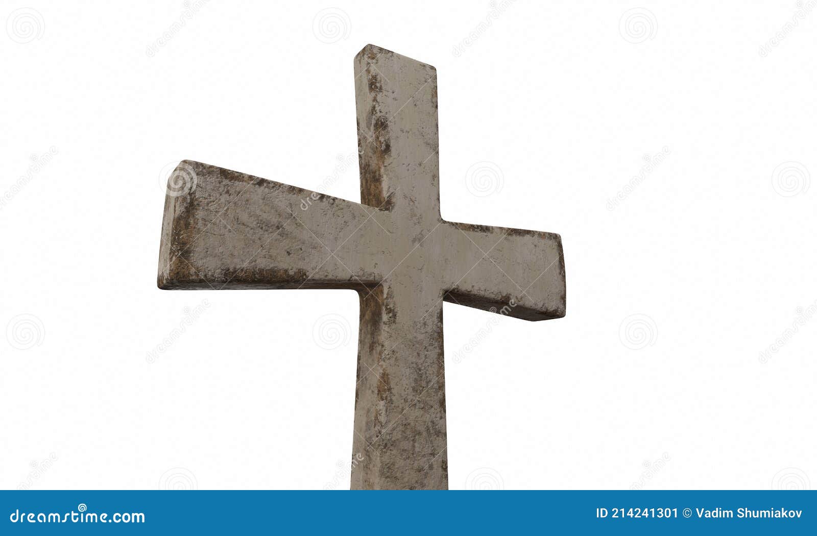 3d Render Classic Shape Simple Cross Stock Illustration - Illustration ...