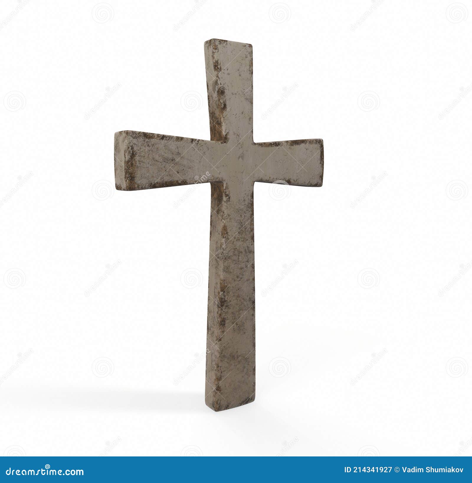 3d Render Classic Shape Simple Cross Stock Illustration - Illustration ...