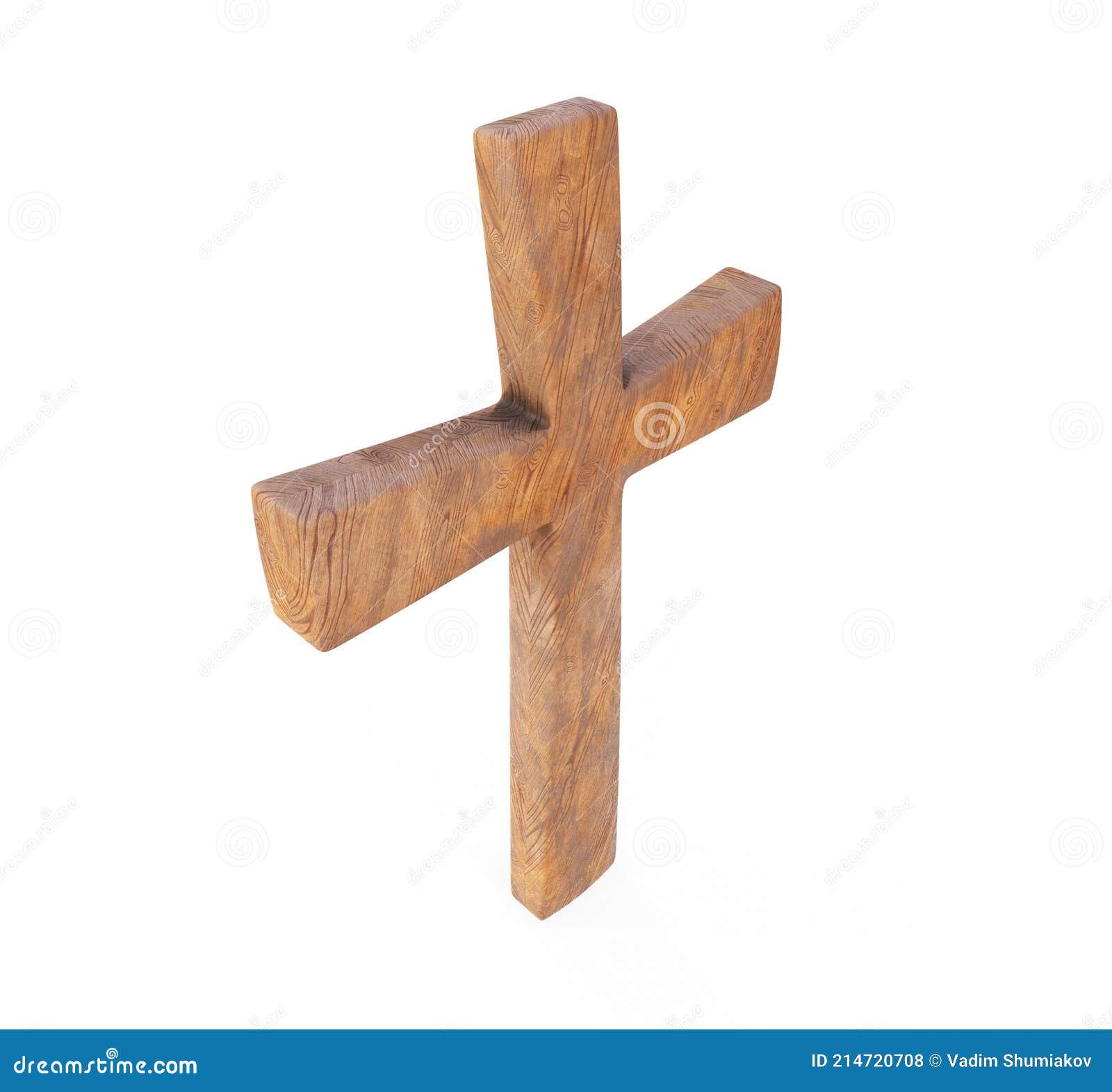 3d Render Classic Shape Simple Cross Stock Illustration - Illustration ...