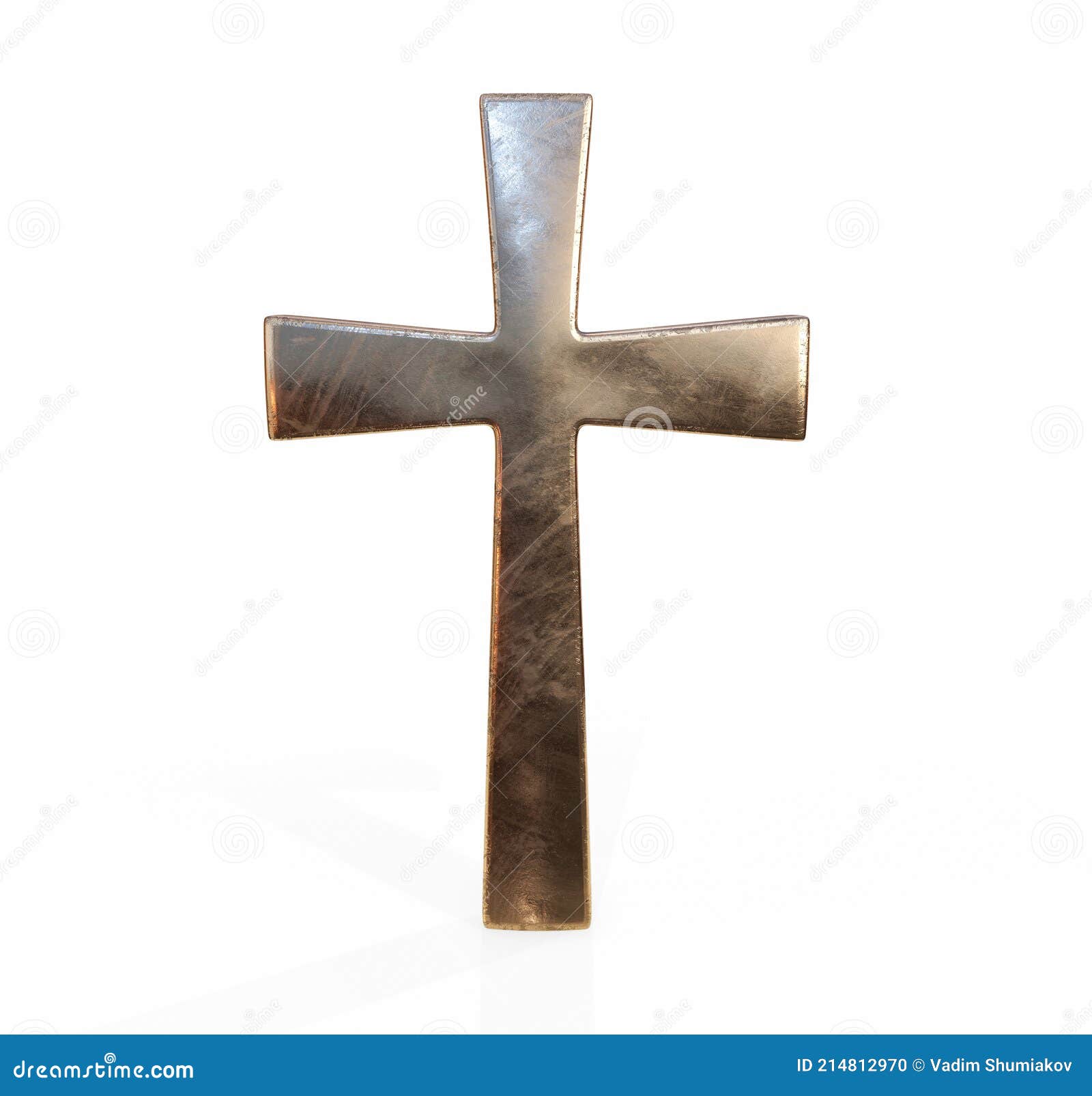 3d Render Classic Shape Simple Cross Stock Illustration - Illustration ...