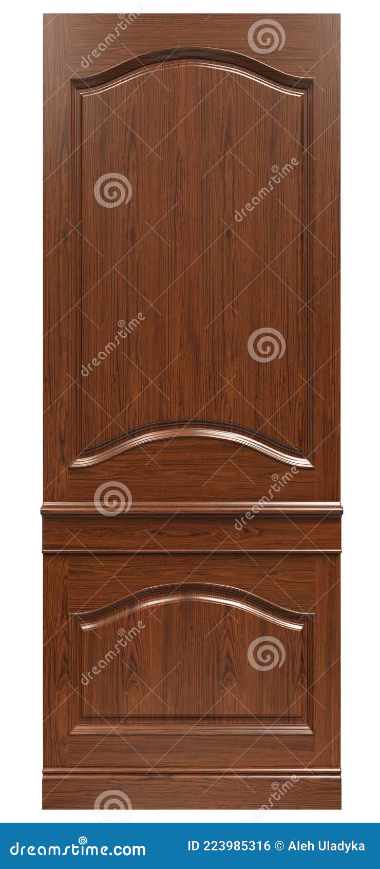 3D Render Classic Wood Panels Stock Illustration - Illustration of ...