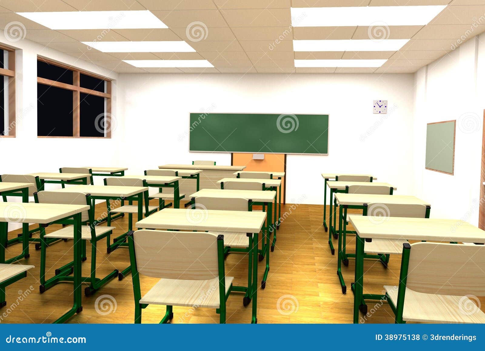 Render Of Classroom Royalty-Free Stock Image | CartoonDealer.com #39095764