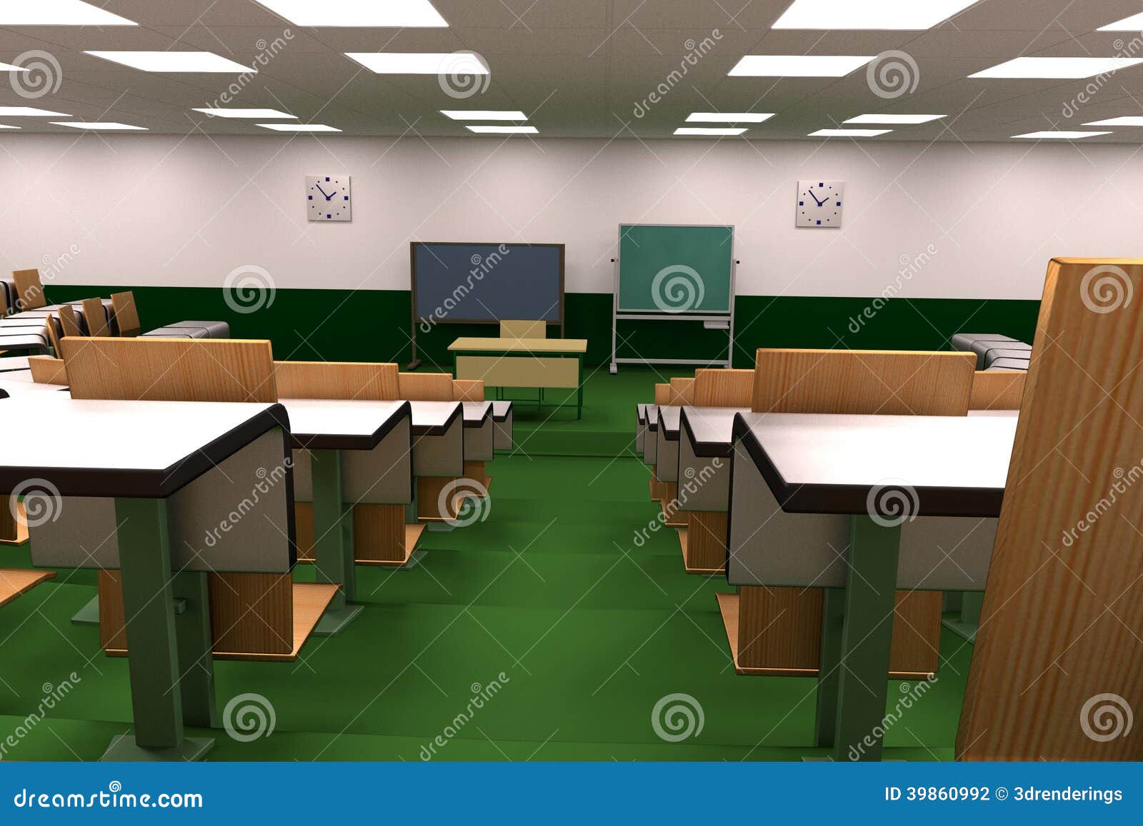 3d render of classroom stock illustration. Illustration of model - 39860992