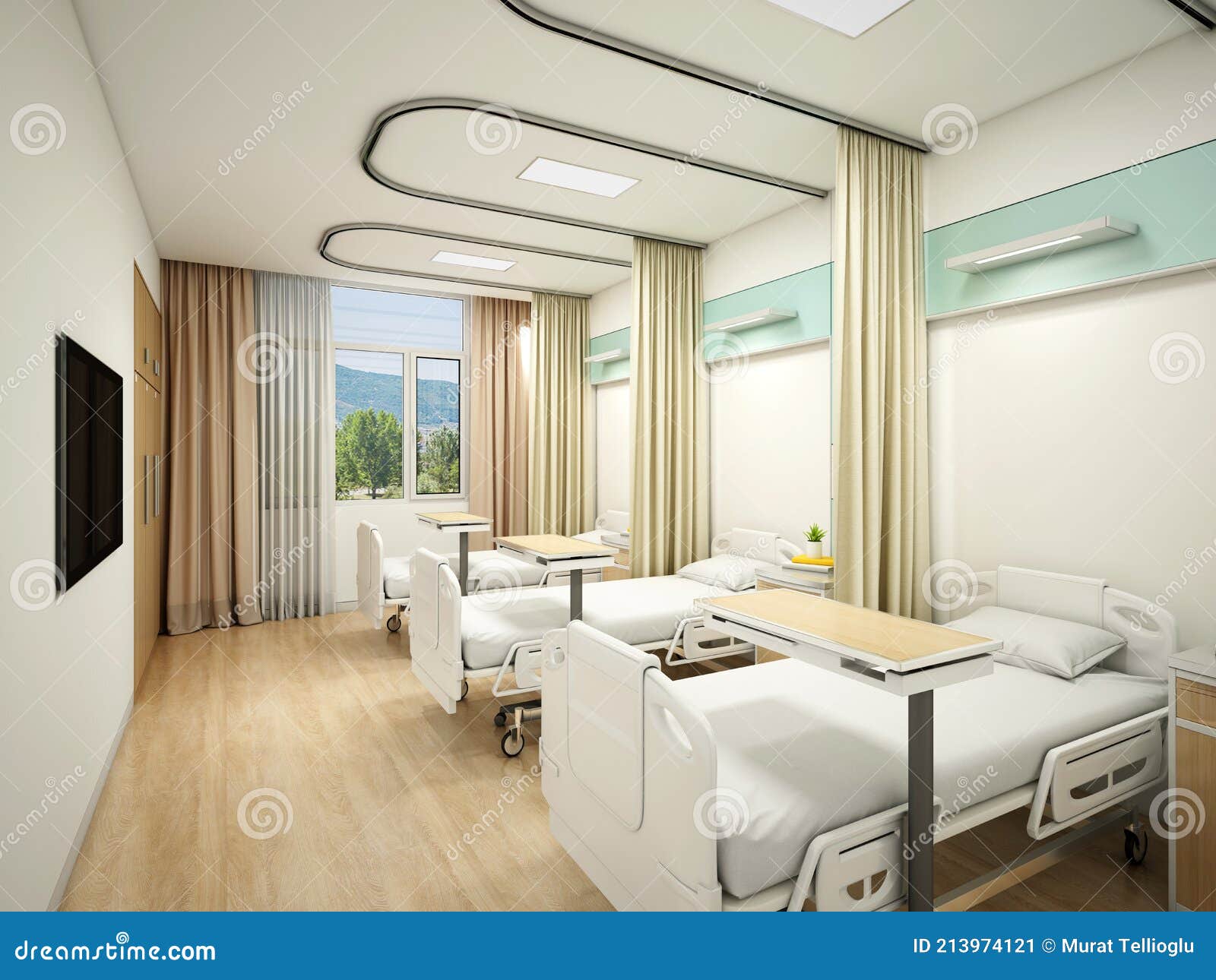 3d Render of Clinic Interior Stock Illustration - Illustration of ...