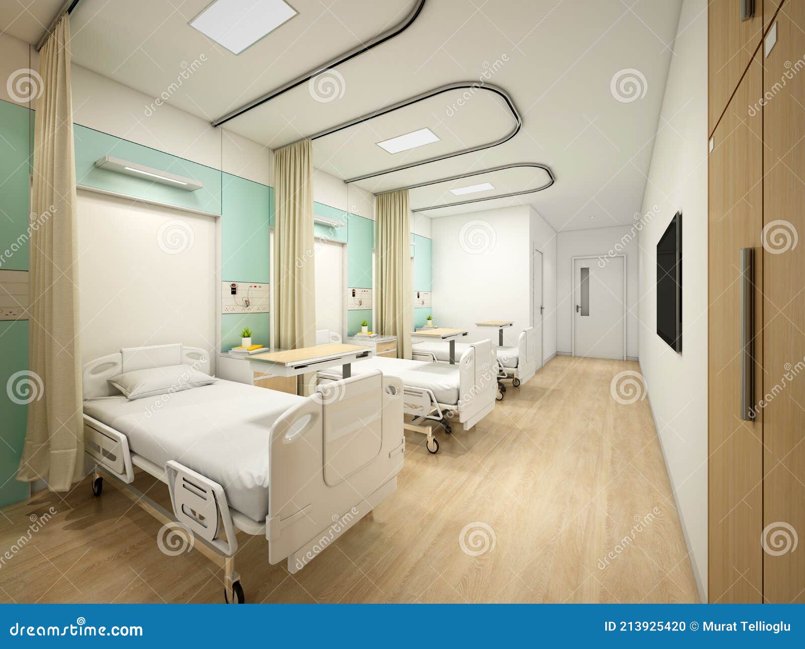 3d Render of Clinic Interior Stock Illustration - Illustration of care ...