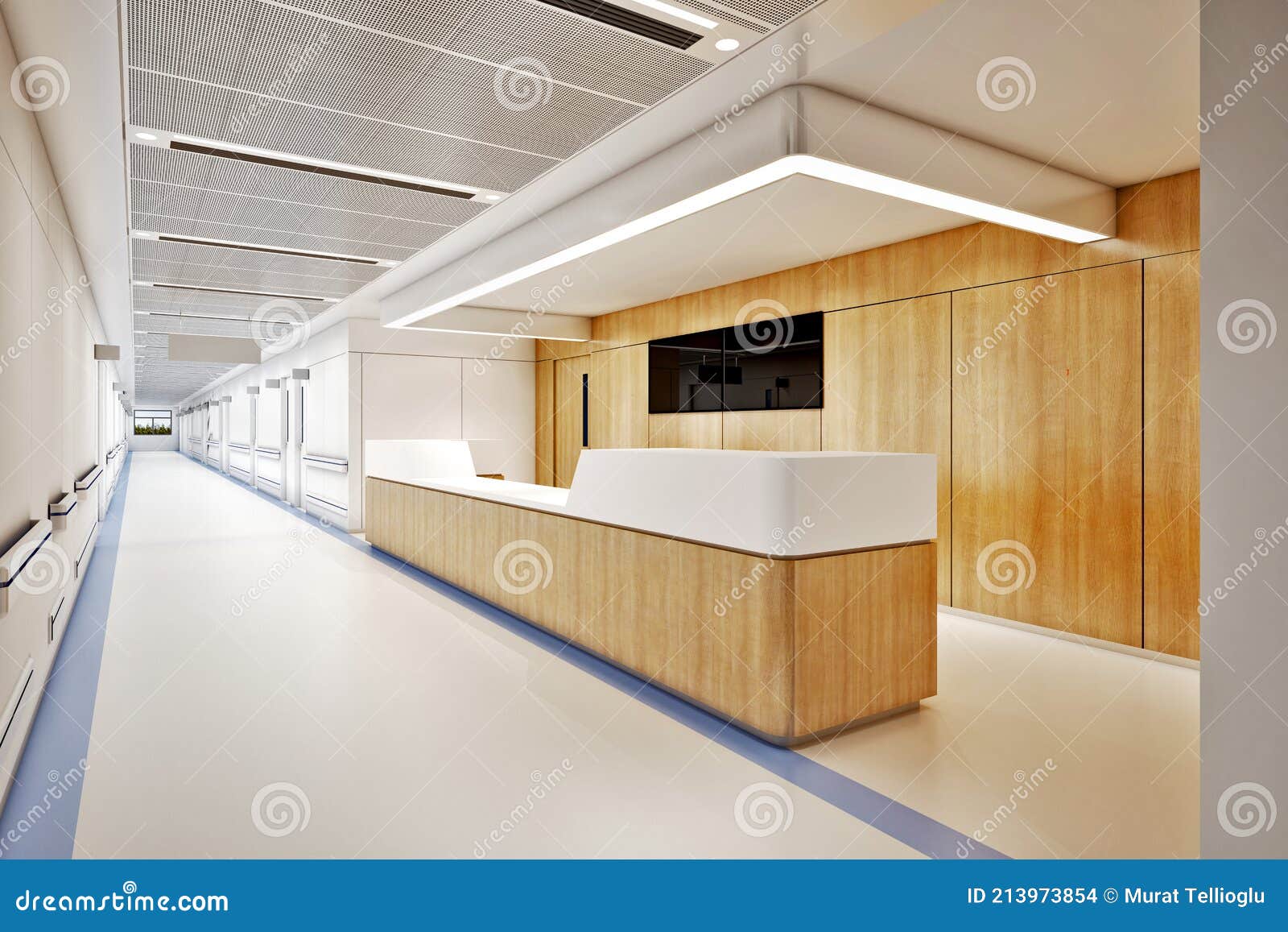 3d Render of Clinic Interior Stock Illustration - Illustration of ...