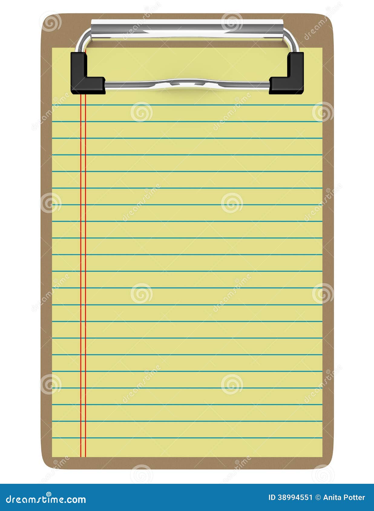 3d Render of a Clipboard with Paper Stock Illustration - Illustration ...