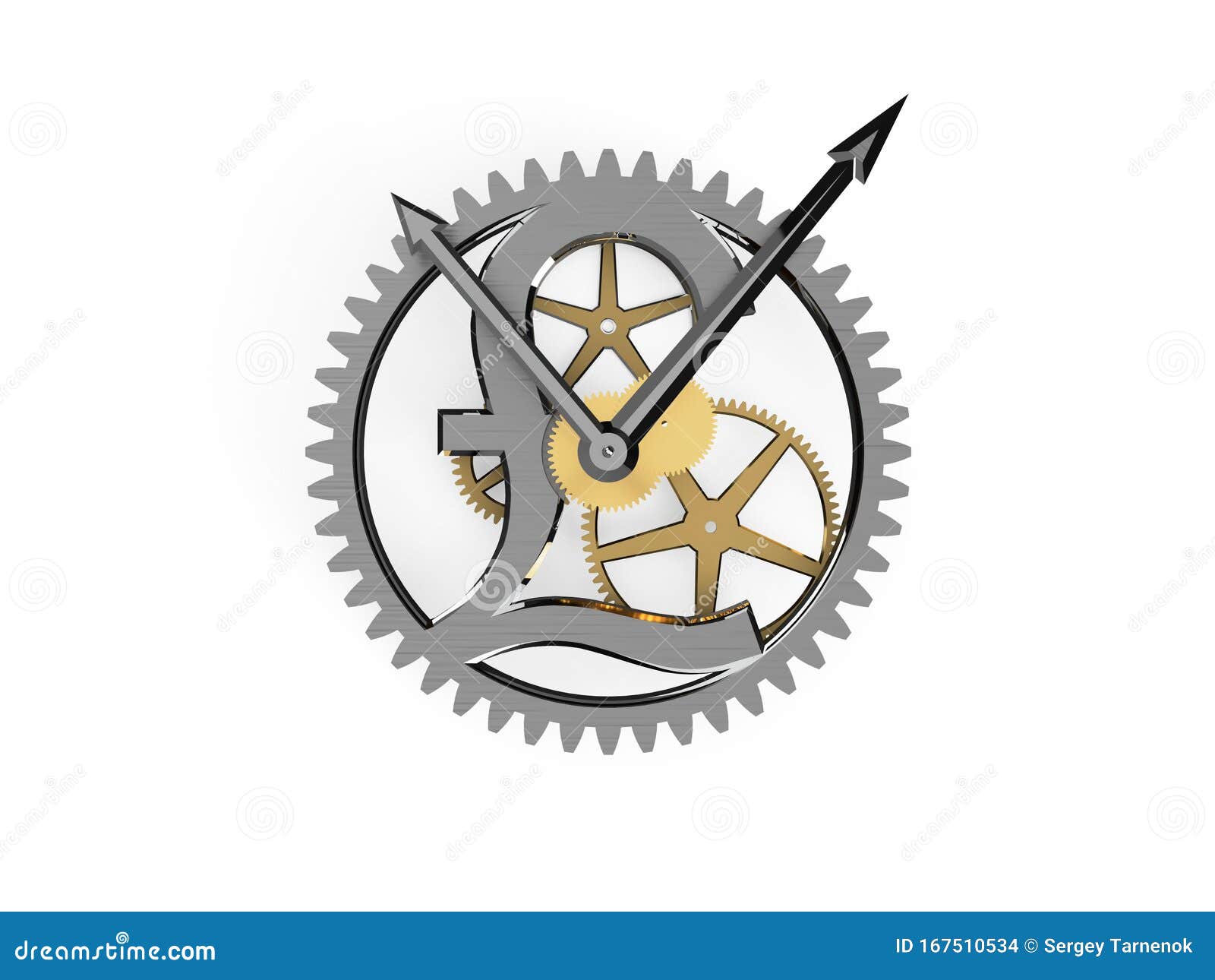 3d Render of Clock with British Pound Sign on Dialn on Dial Stock ...