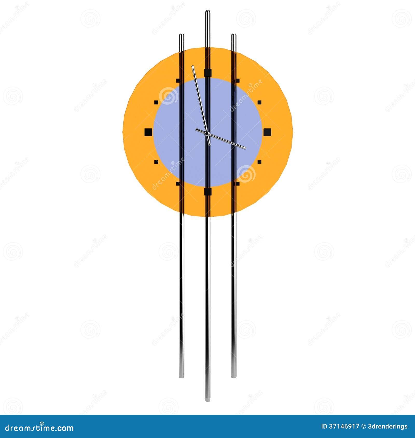 3d render of clock stock illustration. Illustration of graphics - 37146917