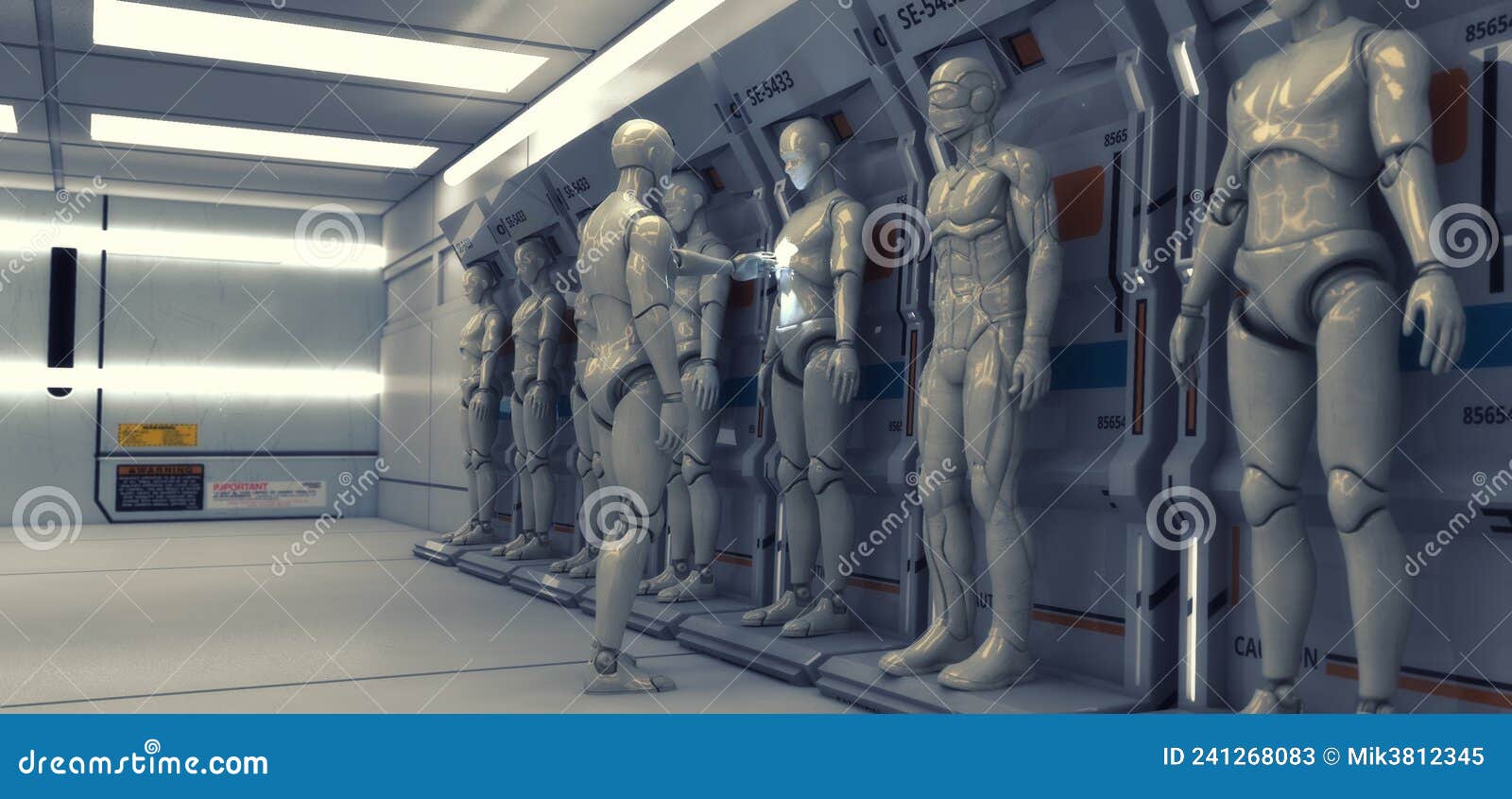 Cloning humanoid figures stock illustration. Illustration of transport ...
