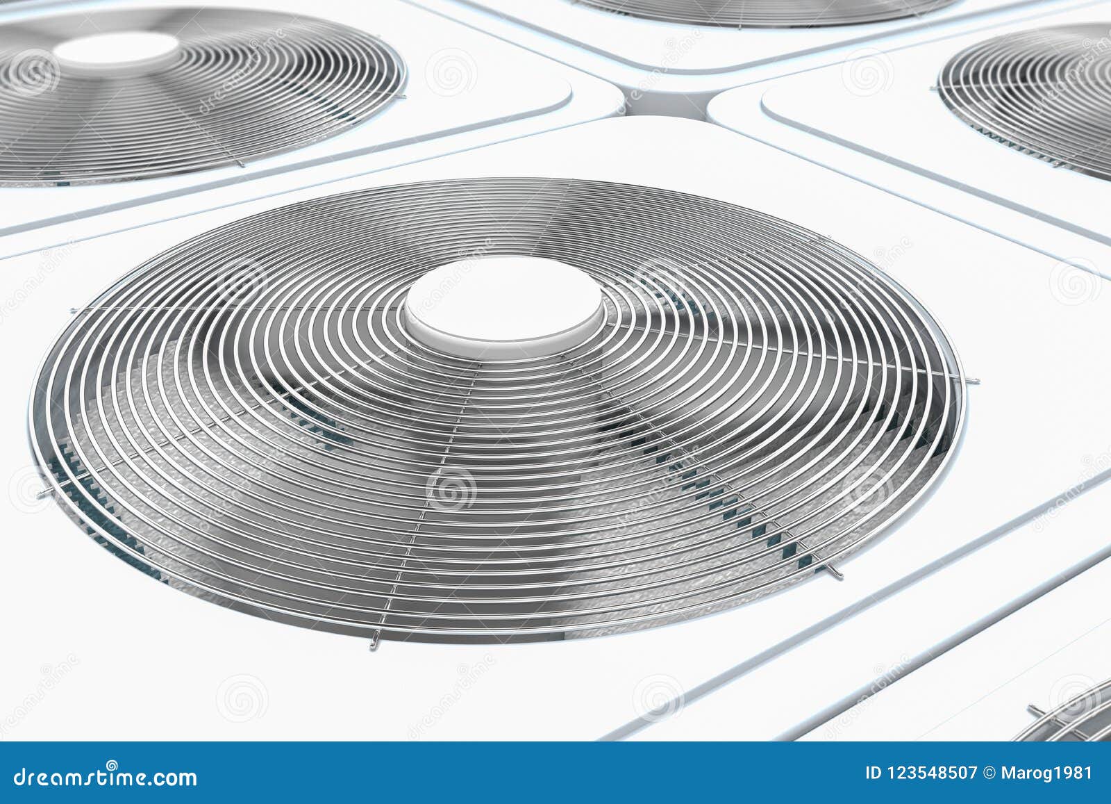 3d Render of Close Up View on HVAC Units Stock Illustration ...