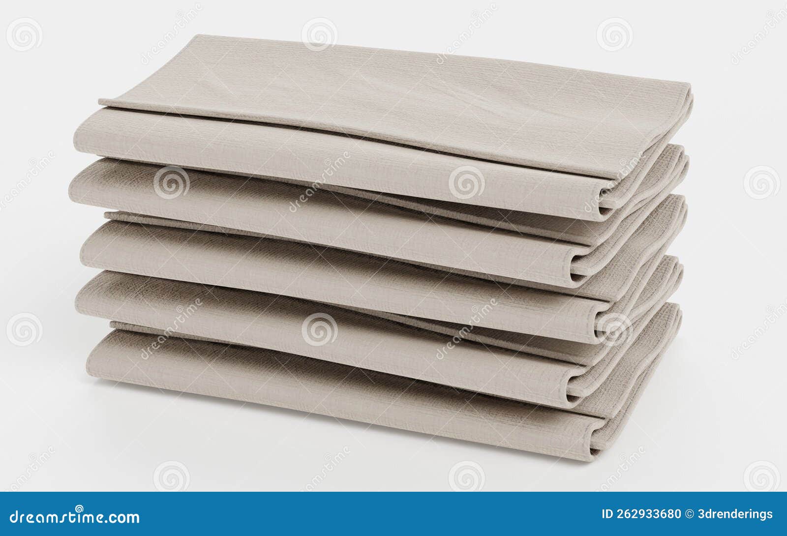 3D Render of Cloth Napkin stock illustration. Illustration of folded ...