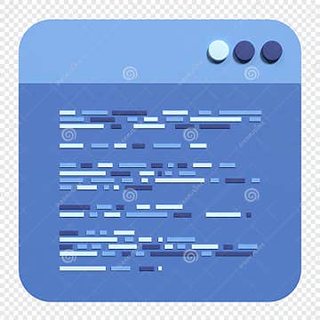 3d Render Coding Icon. Coding Screen 3d Rendering. Programming with ...