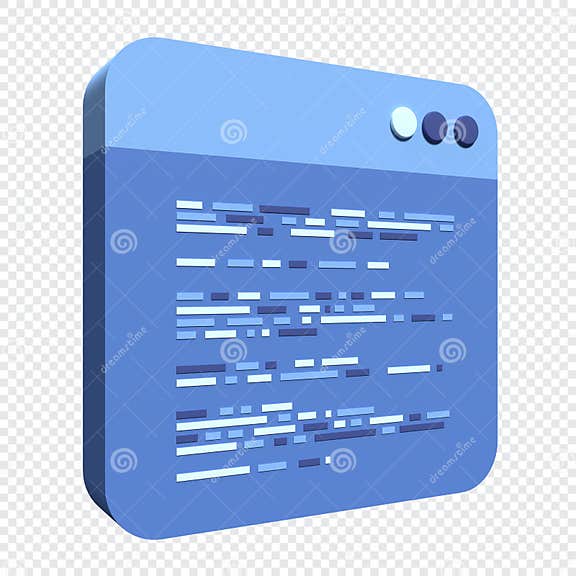 3d Render Coding Icon. Coding Screen 3d Rendering. Programming with ...