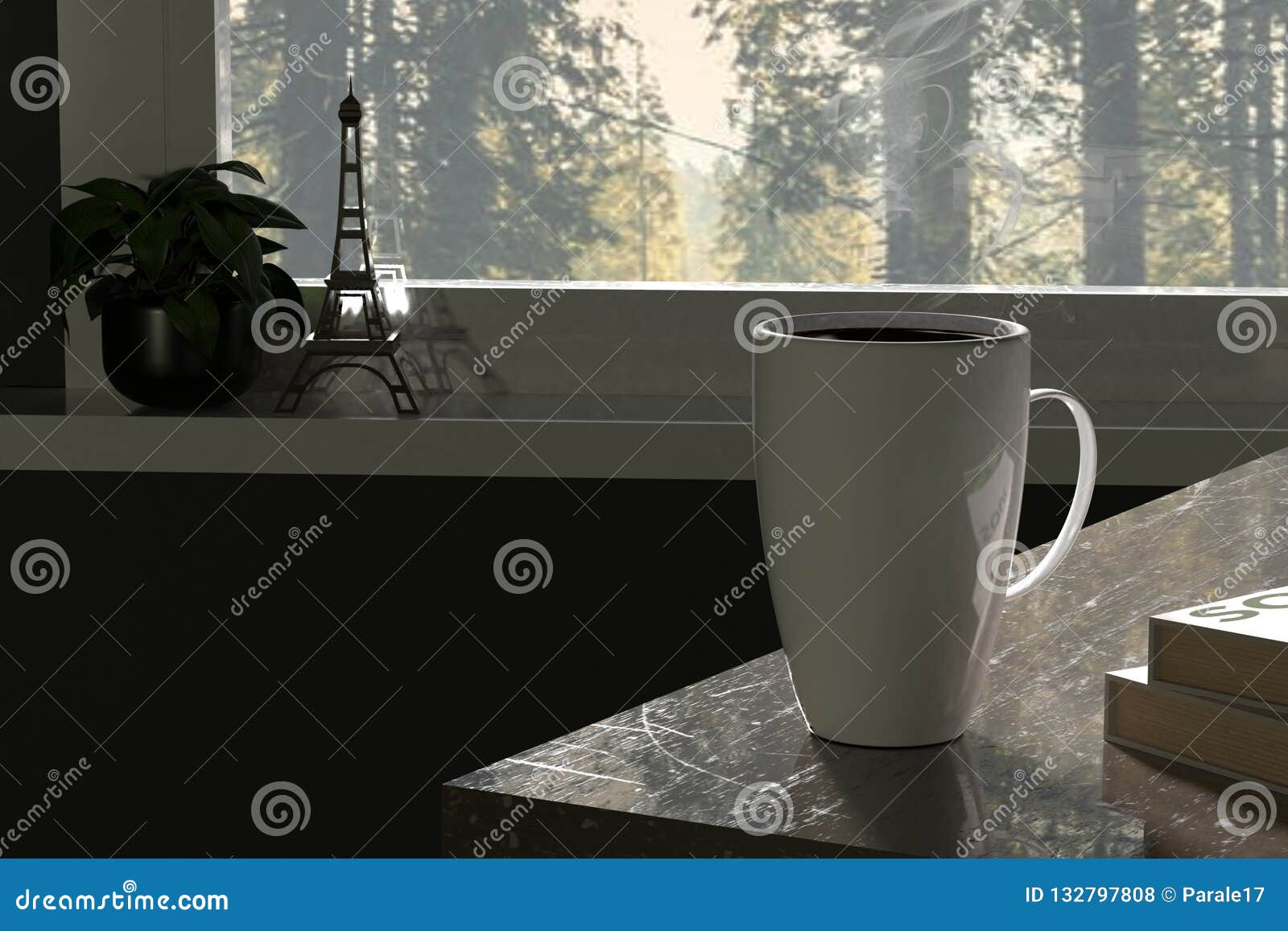 3d render of coffee cup stock photo. Image of fresh - 132797808