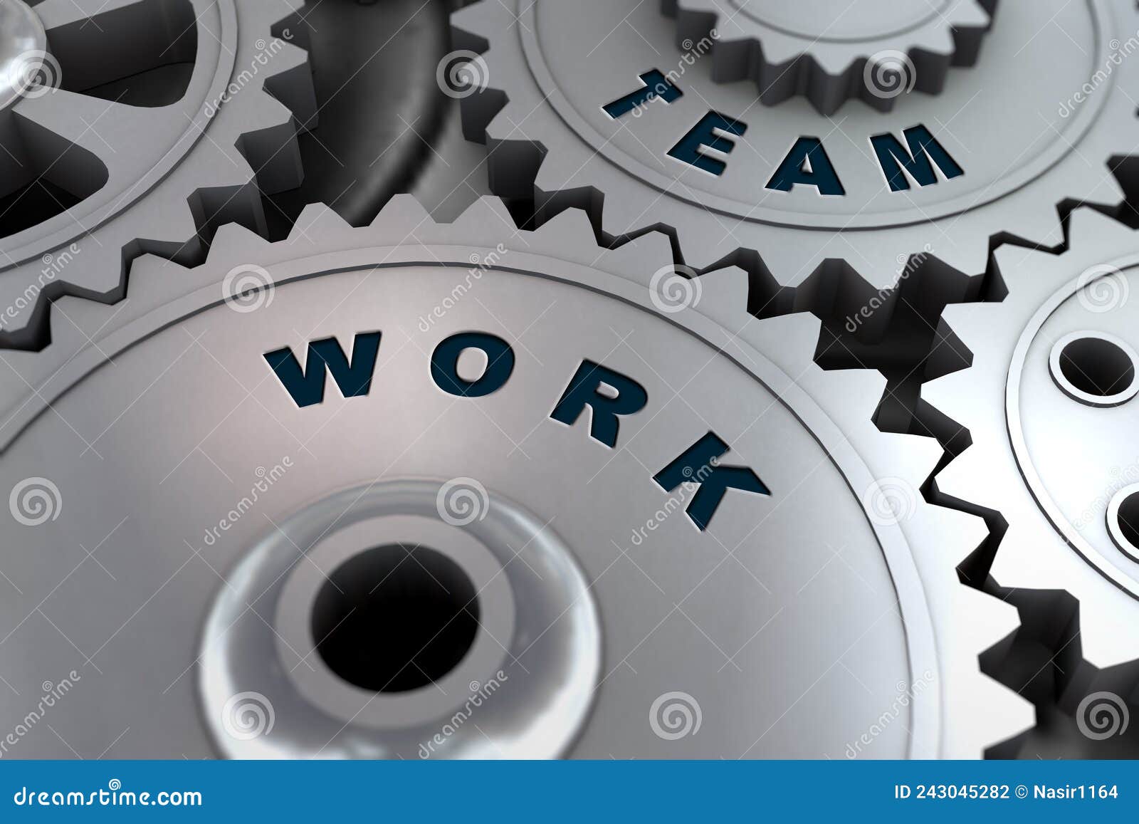 3d Render of Cogwheel Gear Team Work Stock Illustration - Illustration ...