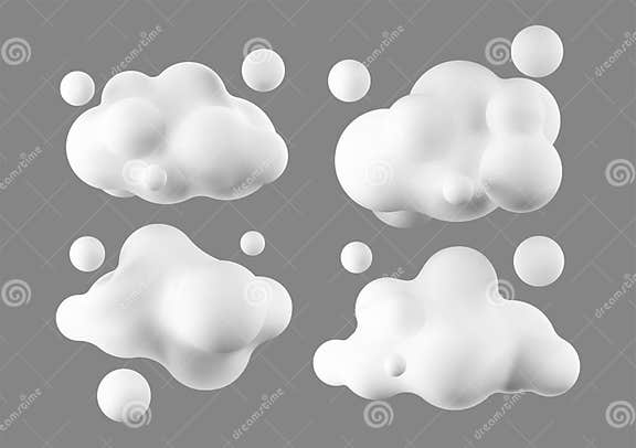 Clouds 3d vector set. stock vector. Illustration of nature - 273333644