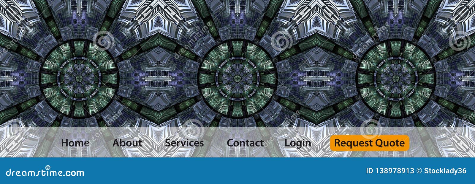 3D Render Collection of Wide Abstract Web Headers Stock Illustration ...