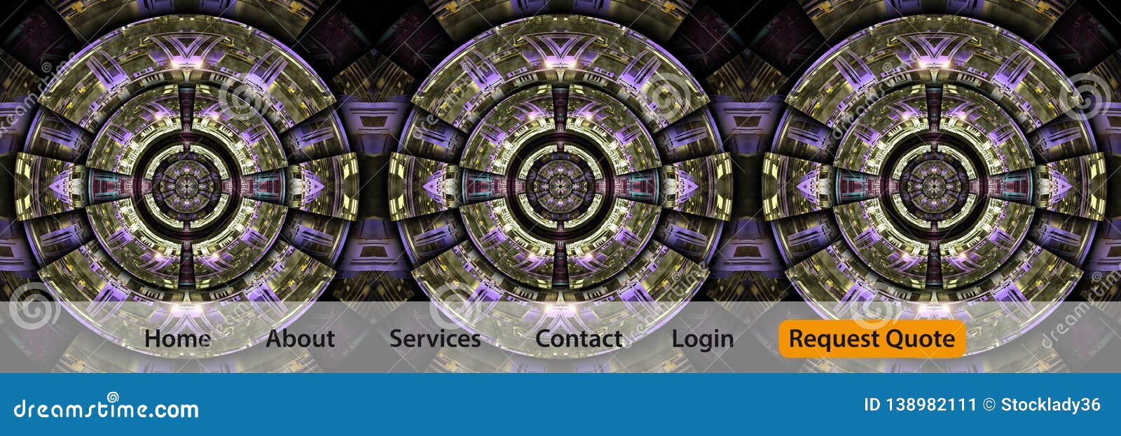 3D Render Collection of Wide Abstract Web Headers Stock Illustration ...