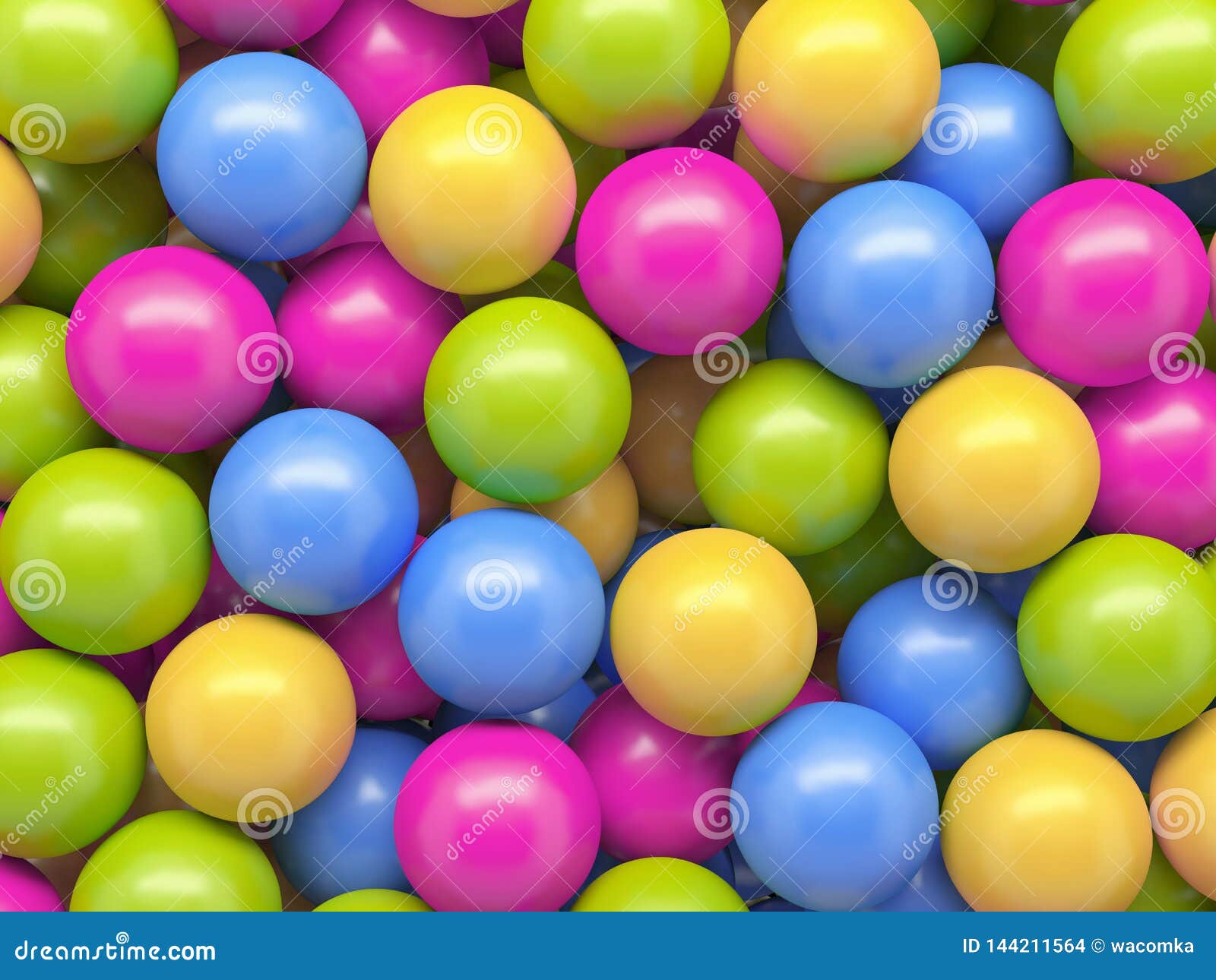 3d Render, Colorful Balls, Abstract Background Stock Illustration ...