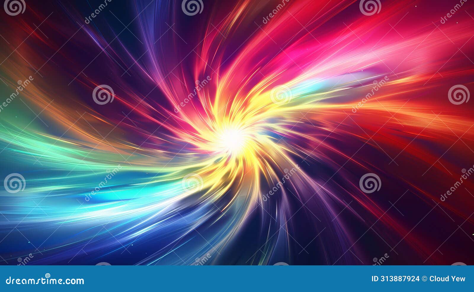 A 3d Render of a Colorful Hyper Space Phenomenon Stock Illustration ...