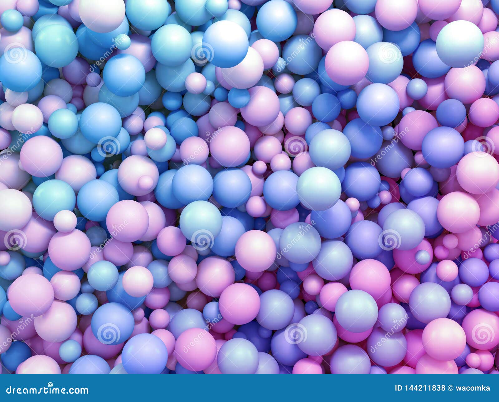 3d Render, Colorful Pastel Balls, Abstract Background Stock ...