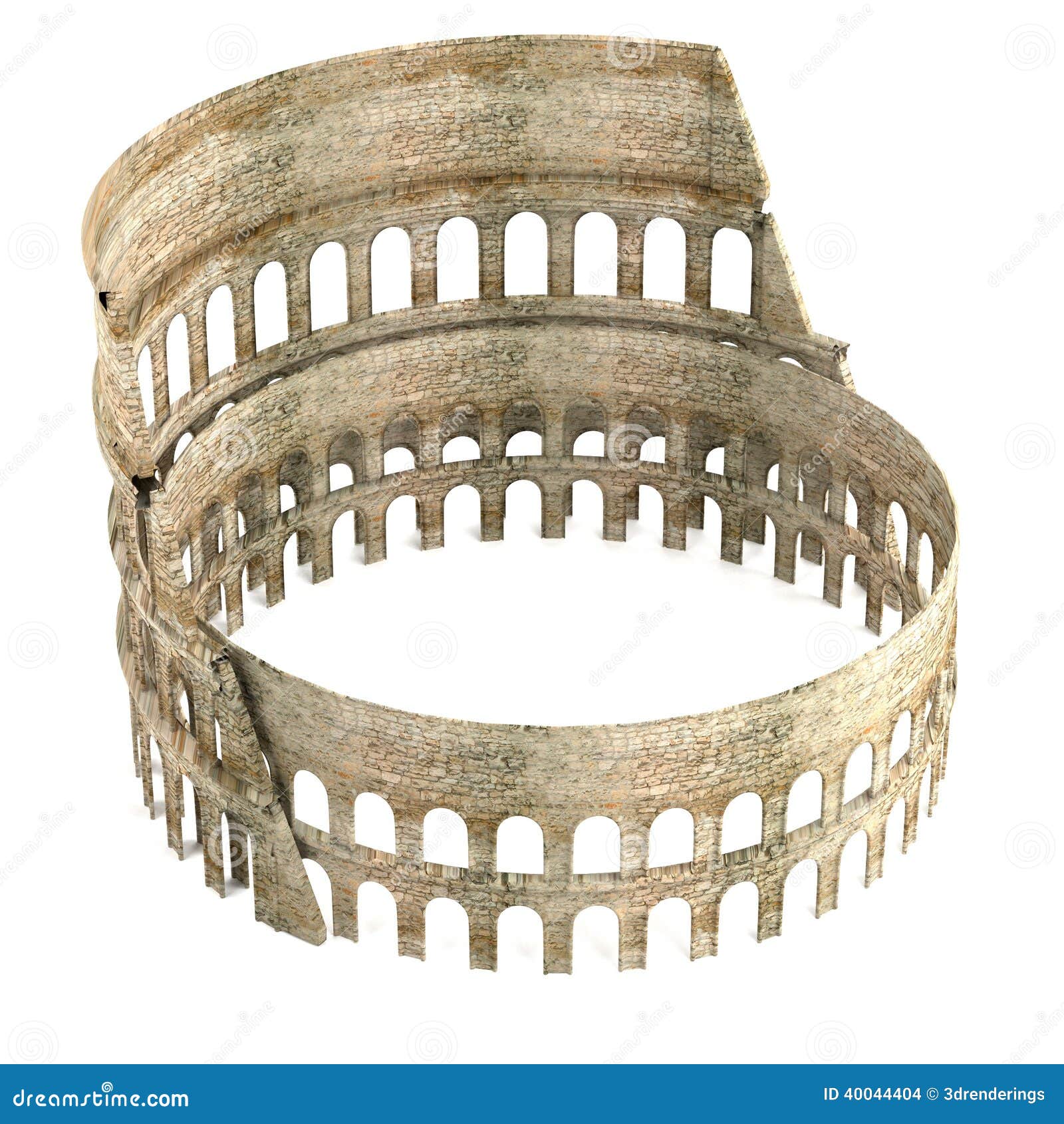 3d render of coloseum stock illustration. Illustration of rome - 40044404