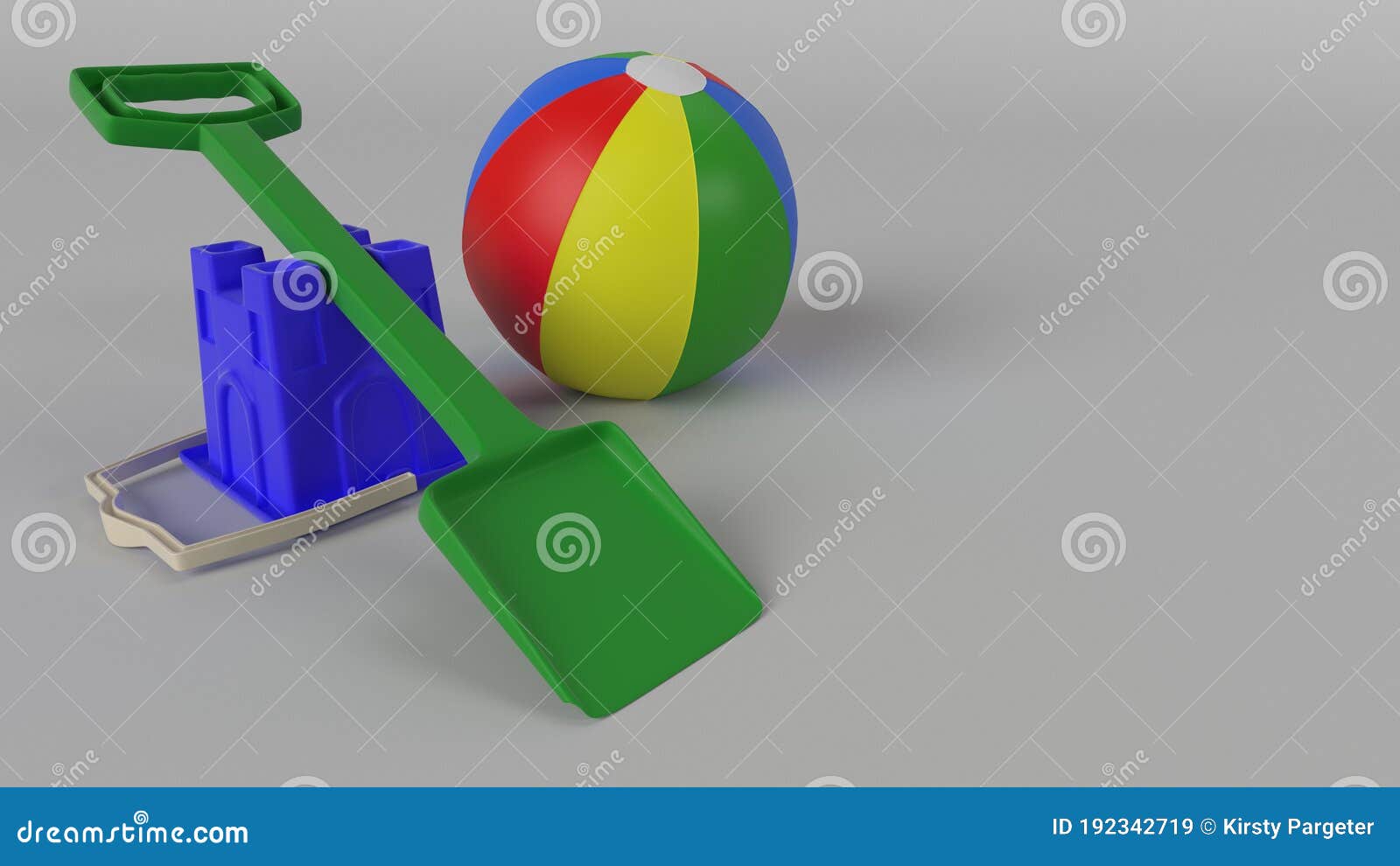 Colourful Plastic Bucket and Spade Background Stock Illustration ...
