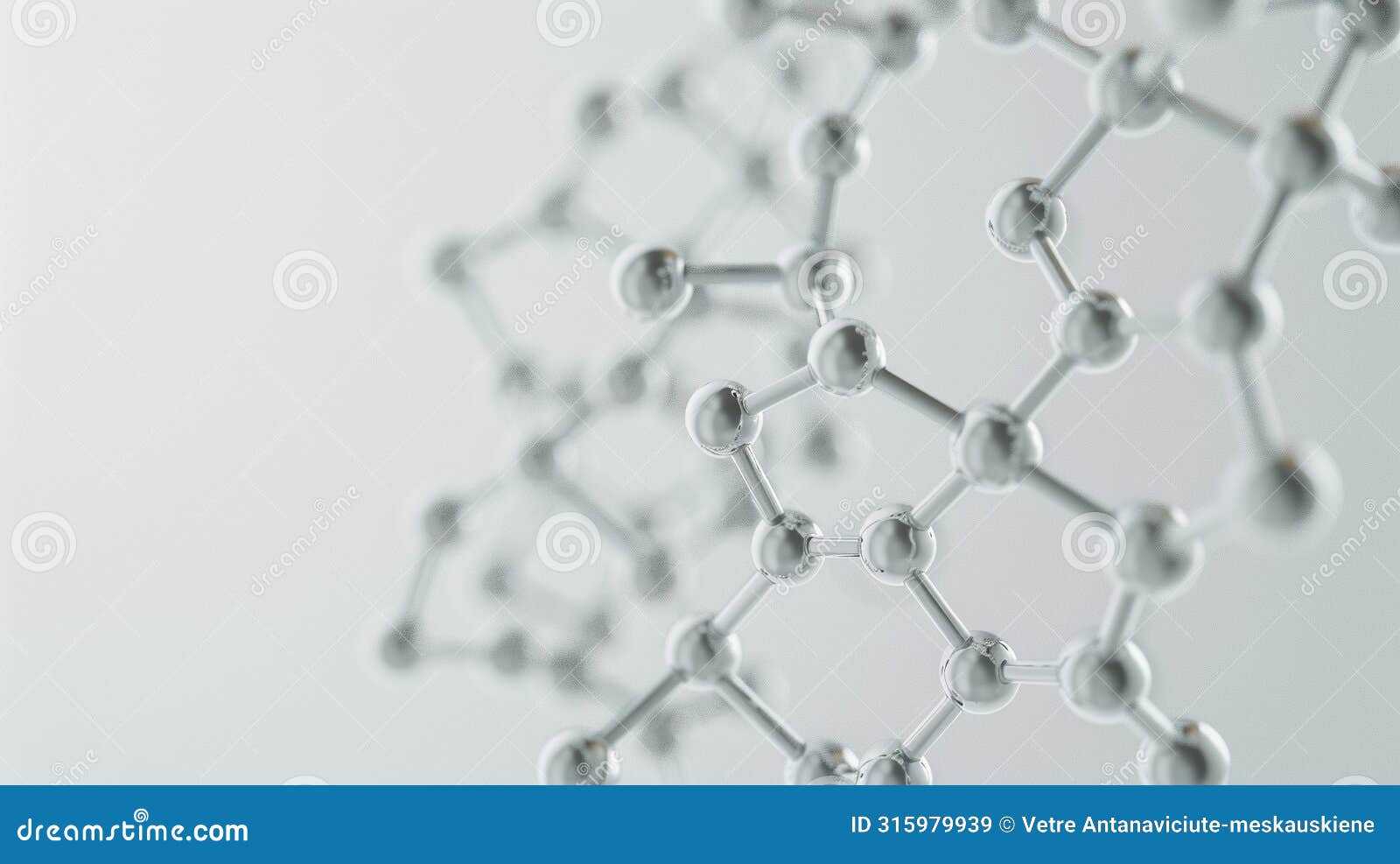 Molecular Structure Model on White Background Stock Illustration ...