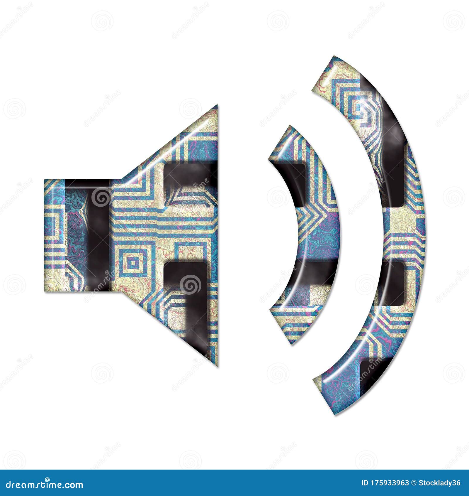 3D Render of Composite Material Symbol, Sign and Shape Stock ...