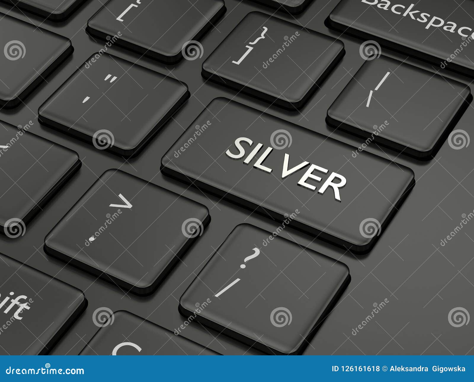 3d Render of Computer Keyboard with SILVER Button Stock Illustration ... 3d Render of Computer Keyboard with SILVER Button Stock Illustration ...