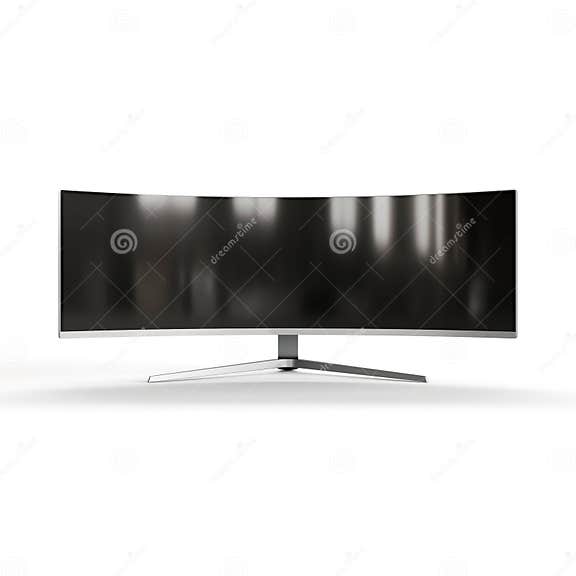 3D Render of a Computer Monitor on a White Background Stock ...