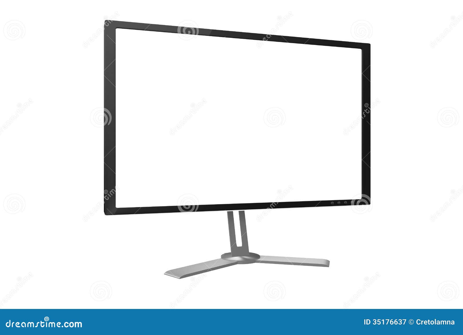 3D Render of Computer Monitor. Stock Illustration - Illustration of ...