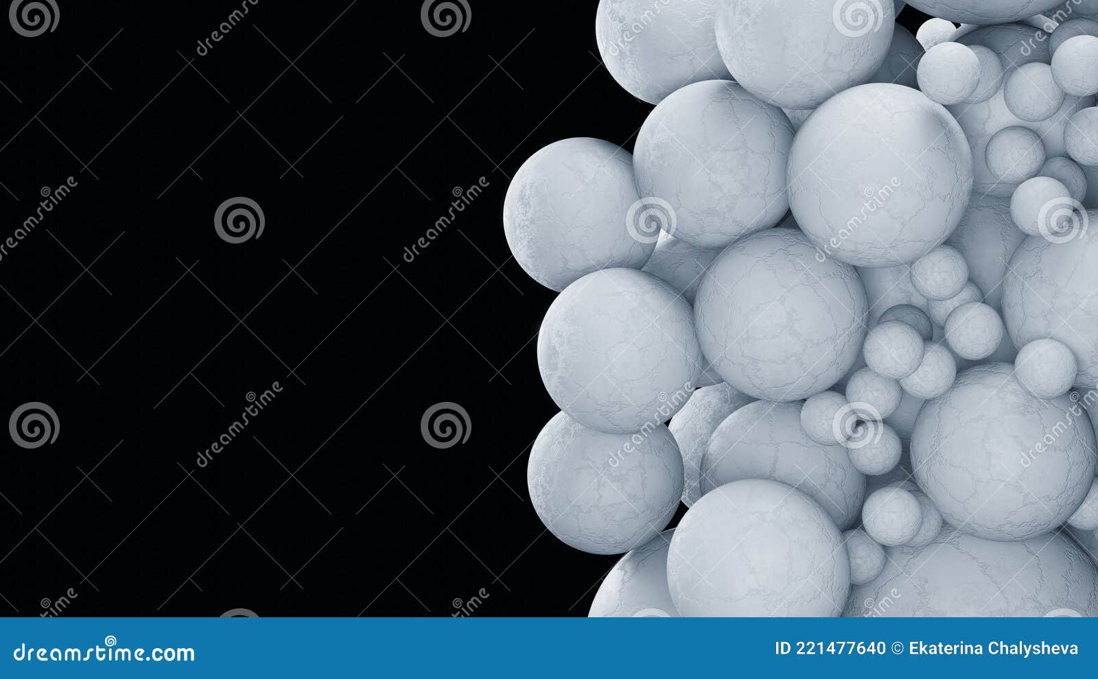 3d Render, Concrete Floating Sphere with Space for Text Stock ...