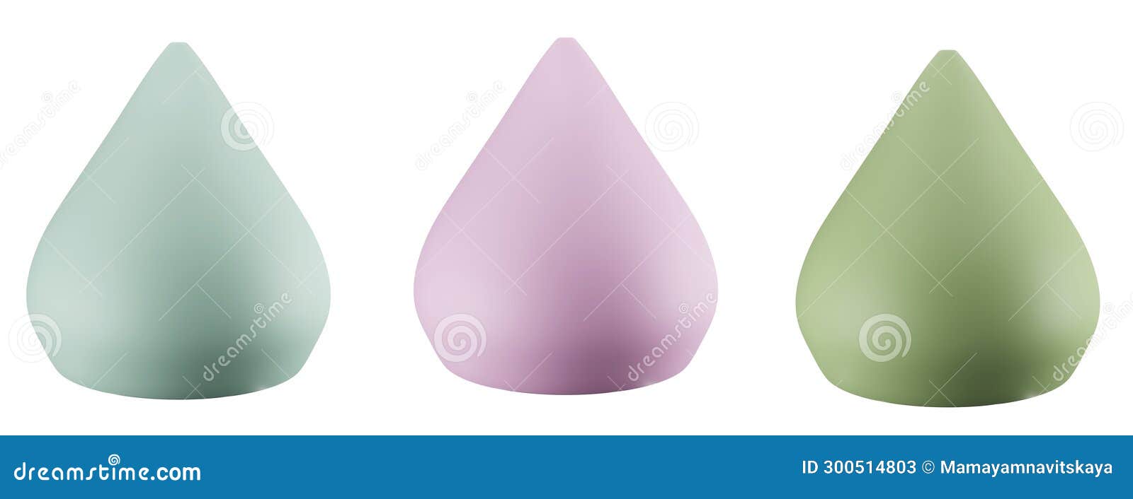 3D Render Cone Object Illustration Set, Abstract Geometric Clipart ...