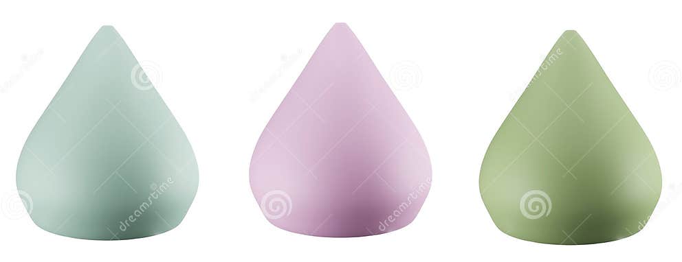 3D Render Cone Object Illustration Set, Abstract Geometric Clipart ...